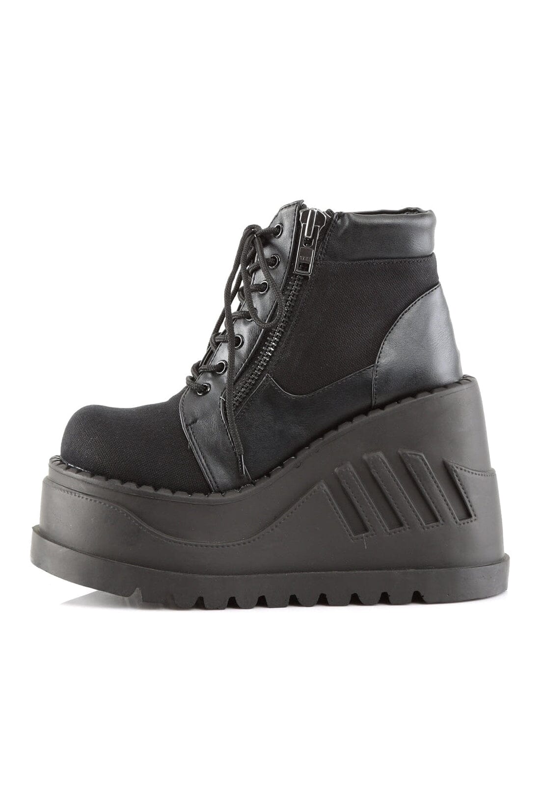 Pleaser | STOMP-10 Black Vegan Leather Cyber Shoe | Now Available at ...