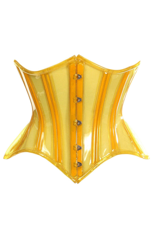 Lavish Yellow Clear Curvy Underbust Waist Cincher Corset | New Top ...